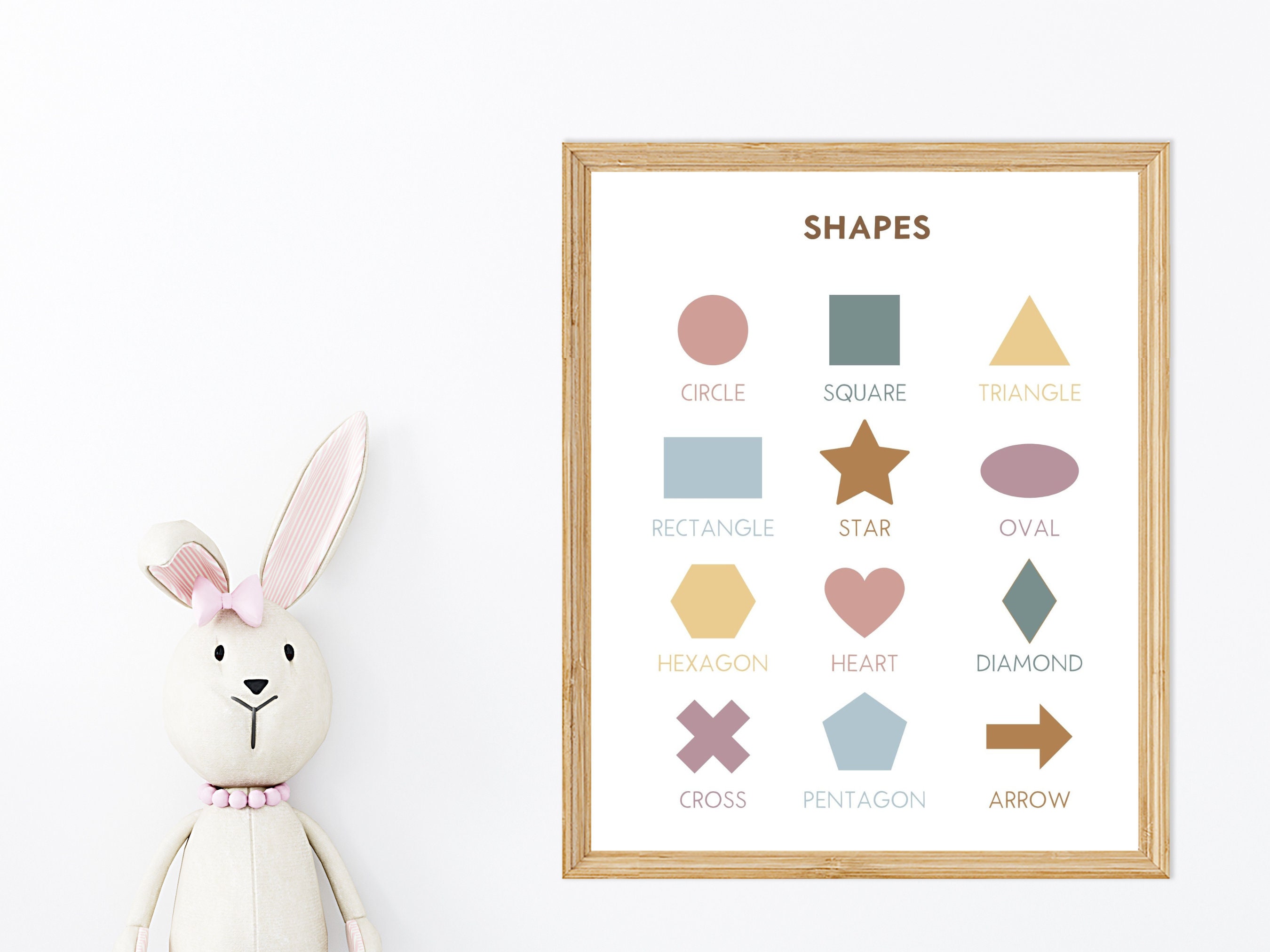Geometric Shapes Chart | Printable Preschool Educational Poster ...