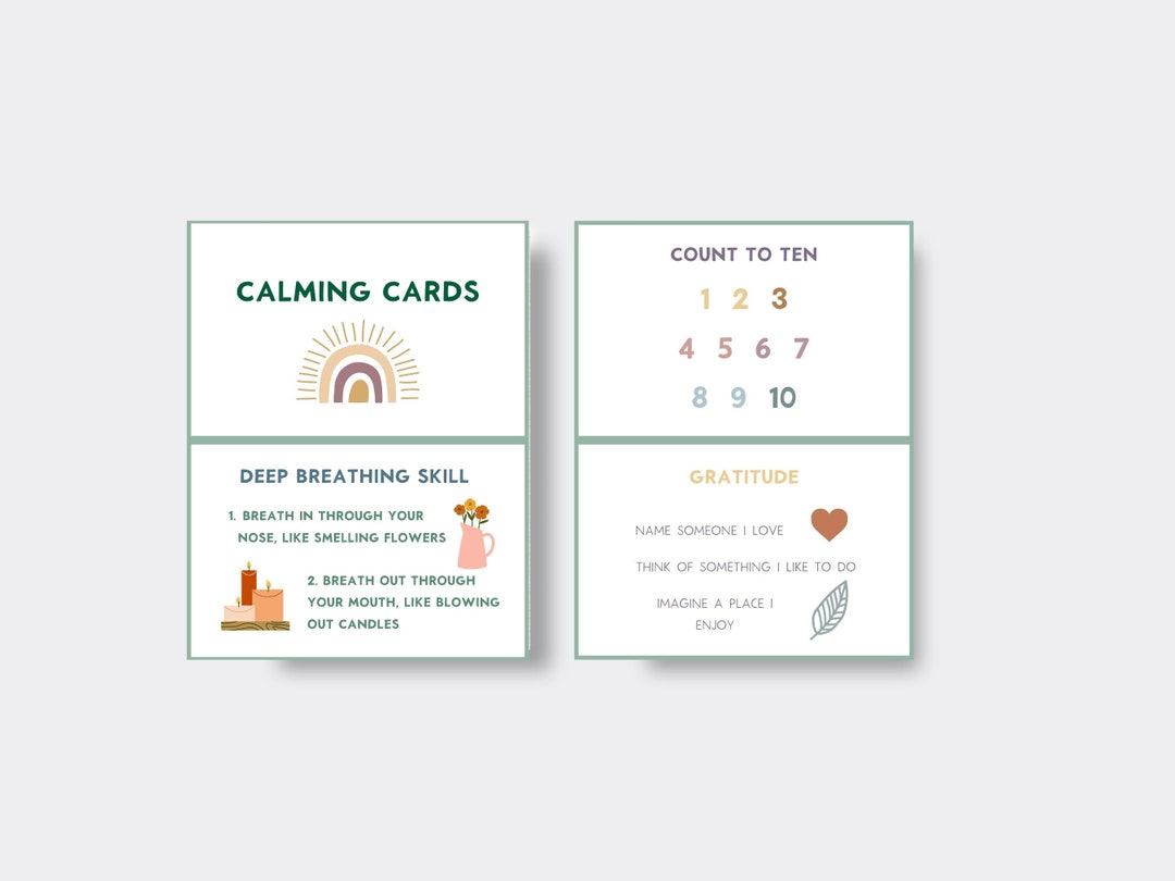 Calming Cards for Children | Printable Toddler Cards | Preschooler ...