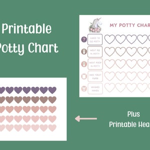 Potty Training Printable Bundle: Reward Chart, Potty Training Cards ...