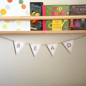 Book Nook READ Banner | Printable Book Banner SVG Files - Etsy