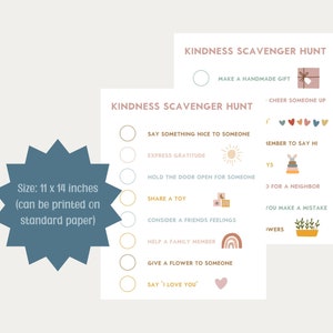 Kindness Scavenger Hunt | Instant Download Children’s Game | Printable ...