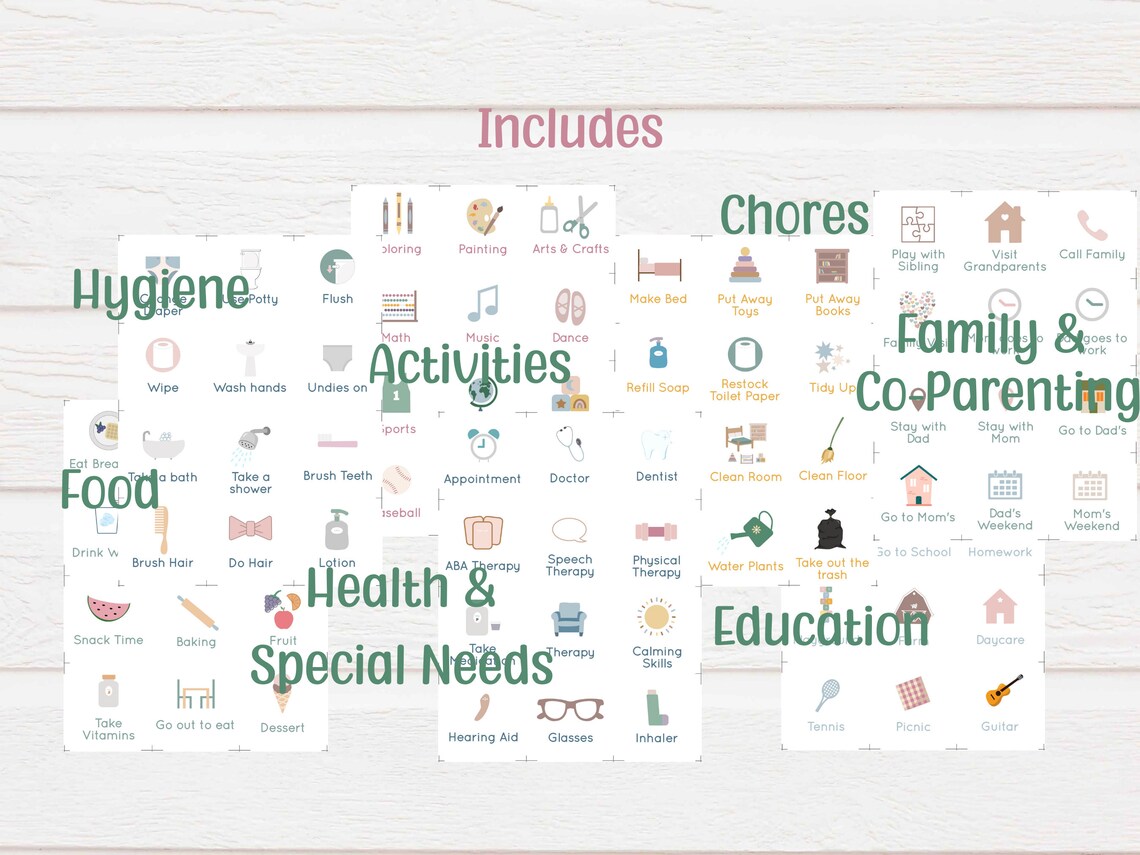 Kids Routine Charts and Visual Schedule Cards Printable - Etsy