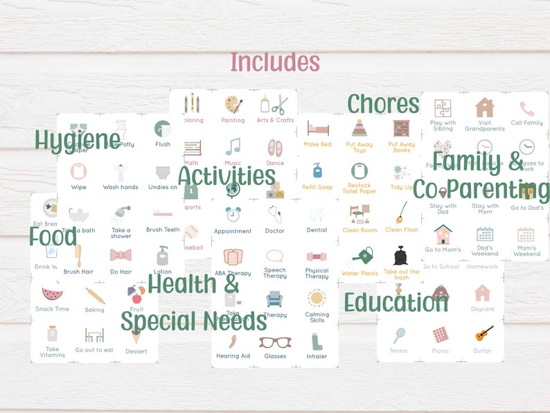 Kids Routine Charts and Visual Schedule Cards Printable - Etsy