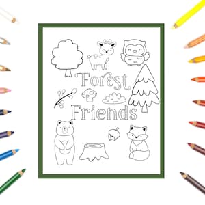 Printable Coloring Pages | Woodland Animals | Forest Friends ...