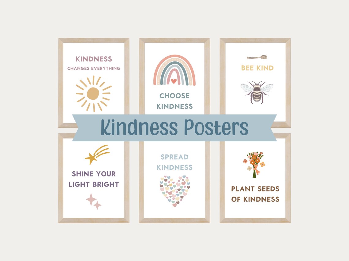 Kindness Poster Bundle Printable Kindness Quote Prints - Etsy