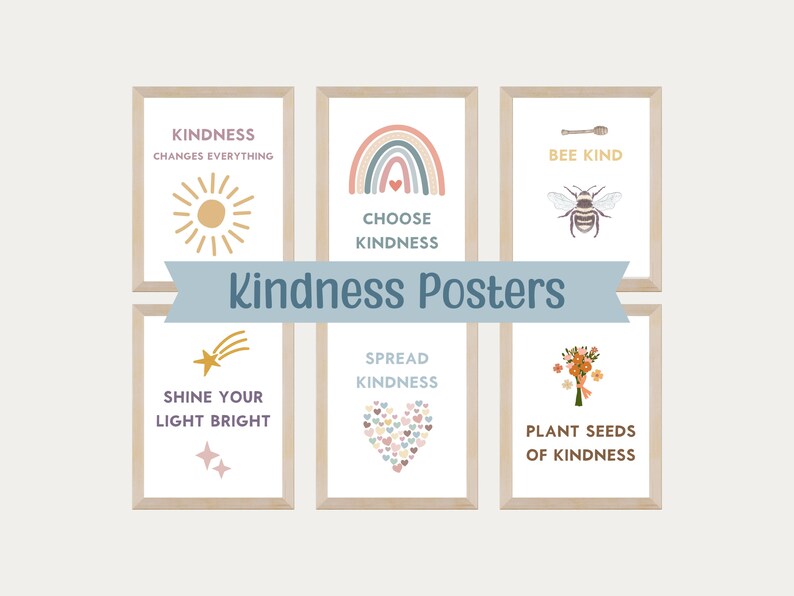 Kindness Poster Bundle | Printable Kindness Quote Prints - Etsy
