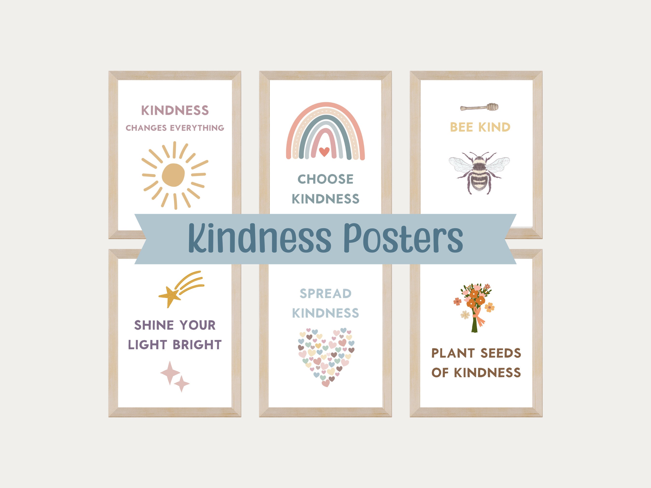 Kindness Poster Bundle | Printable Kindness Quote Prints - Etsy