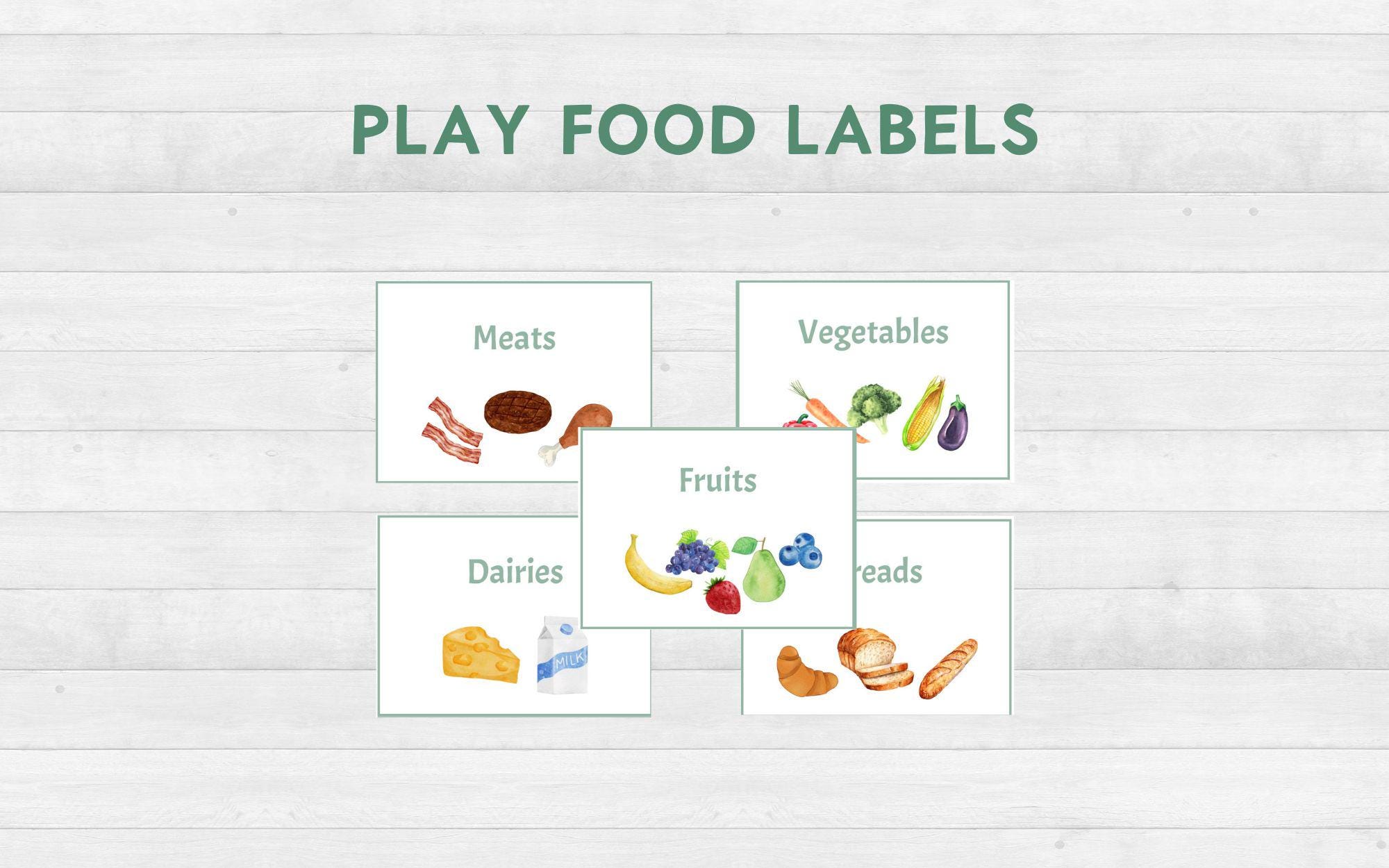Play Food Labels | Printable Toy Organization Labels - Etsy
