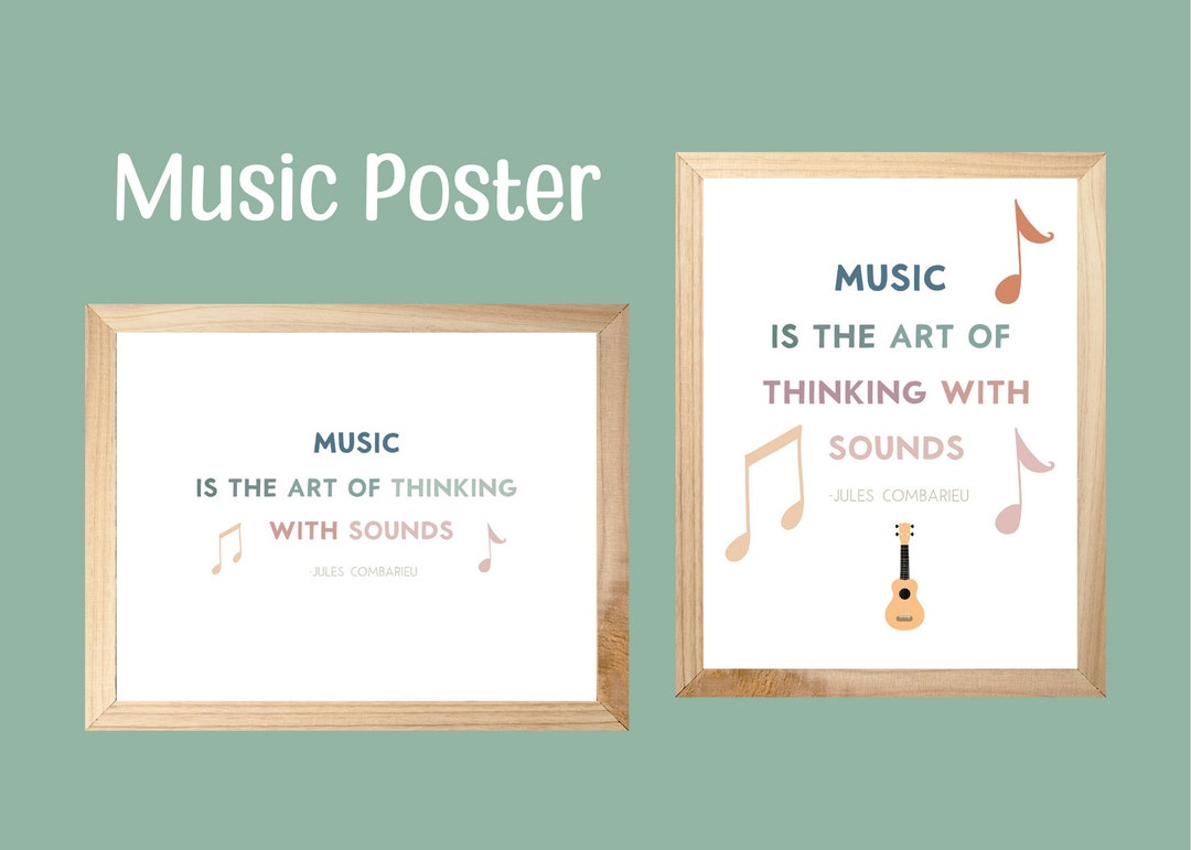Music Poster for Children | Printable Music is the Art of Thinking With ...