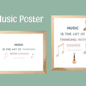 Music Poster for Children | Printable Music is the Art of Thinking With ...