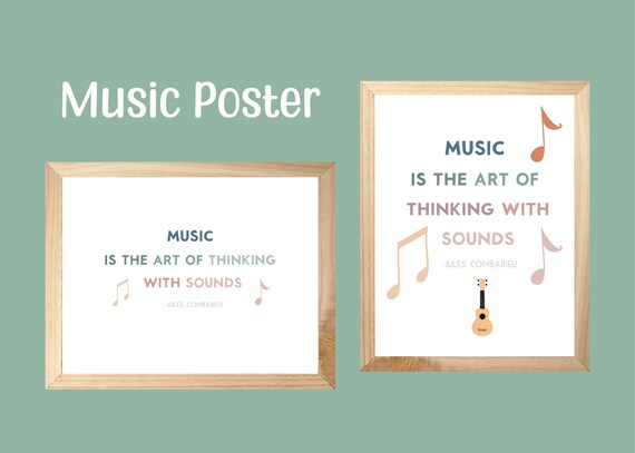 Music Poster for Children Printable Music is the Art of | Etsy