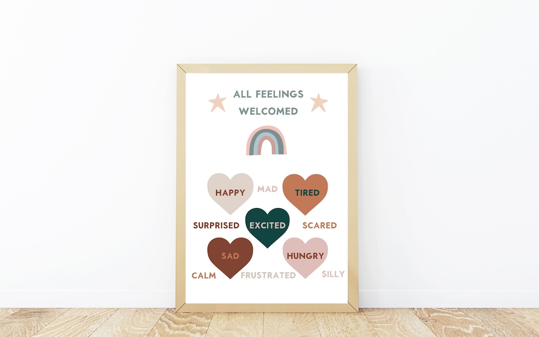 All Feelings Welcomed Poster | Printable Emotion Skills Chart | Toddler ...
