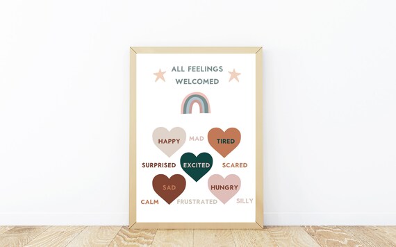 All Feelings Welcomed Poster Printable Emotion Skills Chart | Etsy