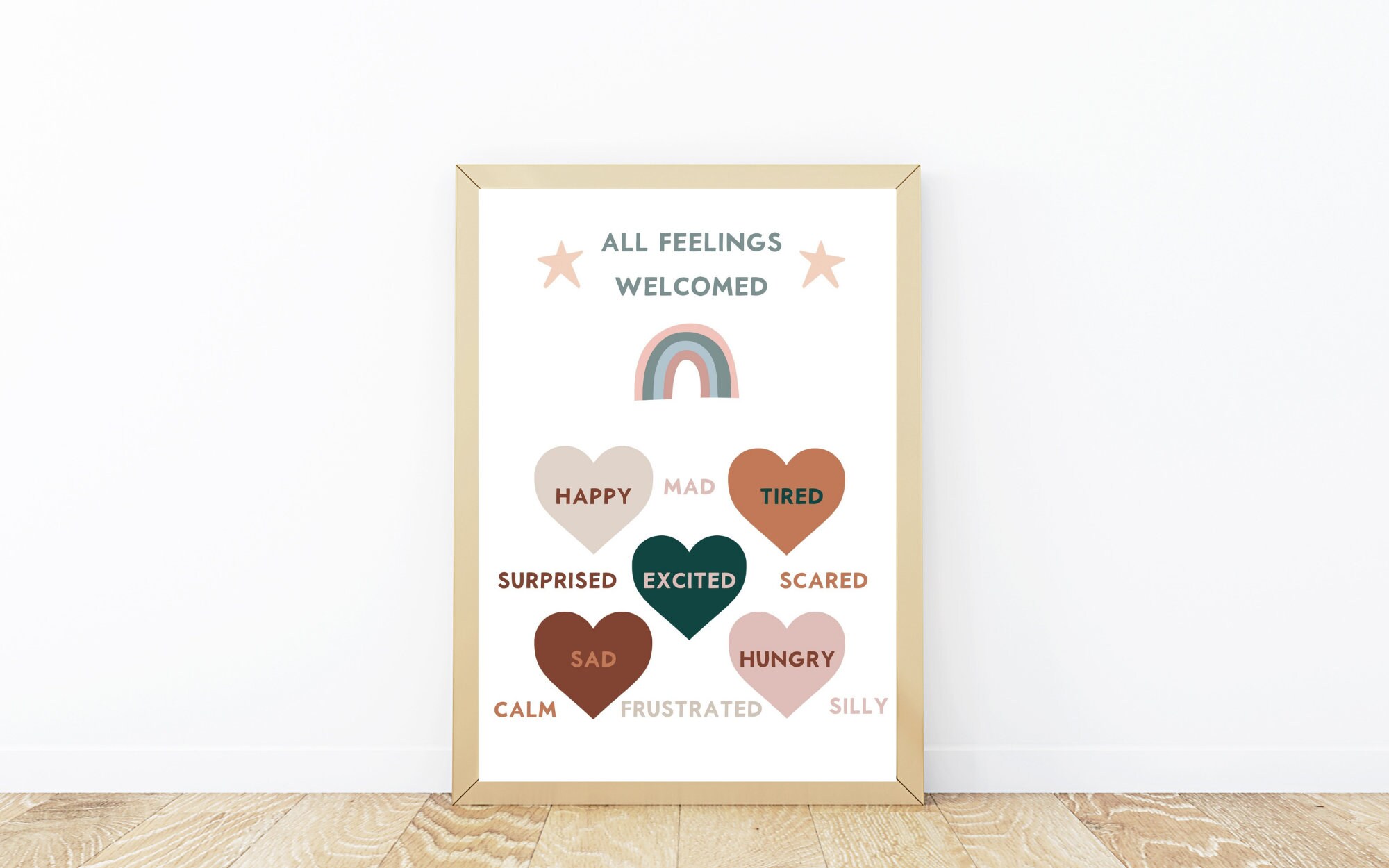 All Feelings Welcomed Poster Printable Emotion Skills Chart Toddler ...