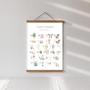Farm Friends Alphabet Poster | Printable Farm Animals Abcs - Etsy