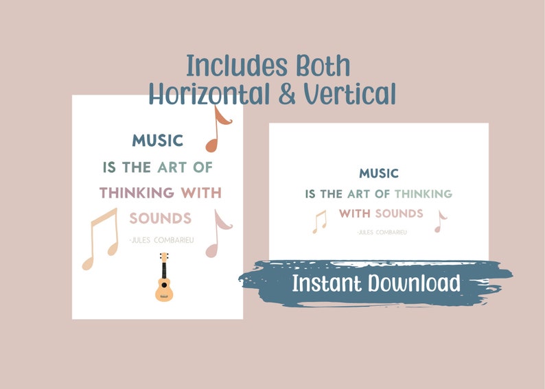 Music Poster for Children Printable Music is the Art of Thinking With ...