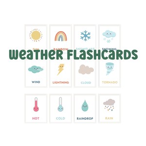 Weather Flashcards | Printable Flash Cards | Educational Prints for ...