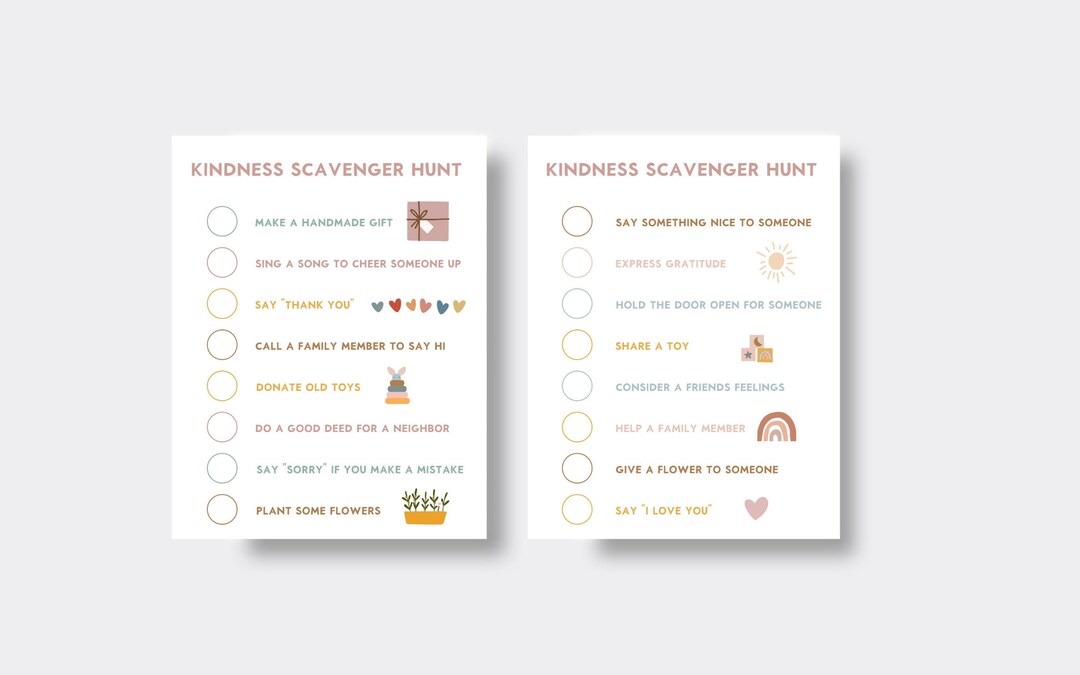 Kindness Scavenger Hunt | Instant Download Children’s Game | Printable ...
