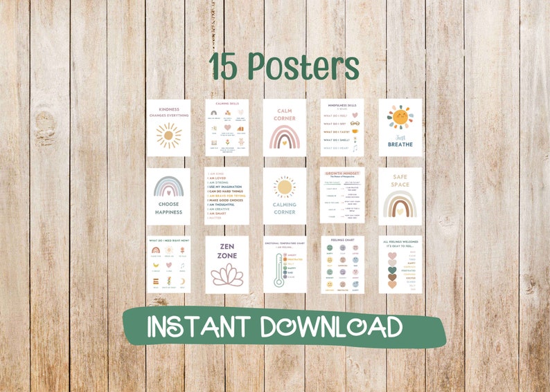 Ultimate Calm Corner Printable Bundle Including 15 Prints for Classroom ...