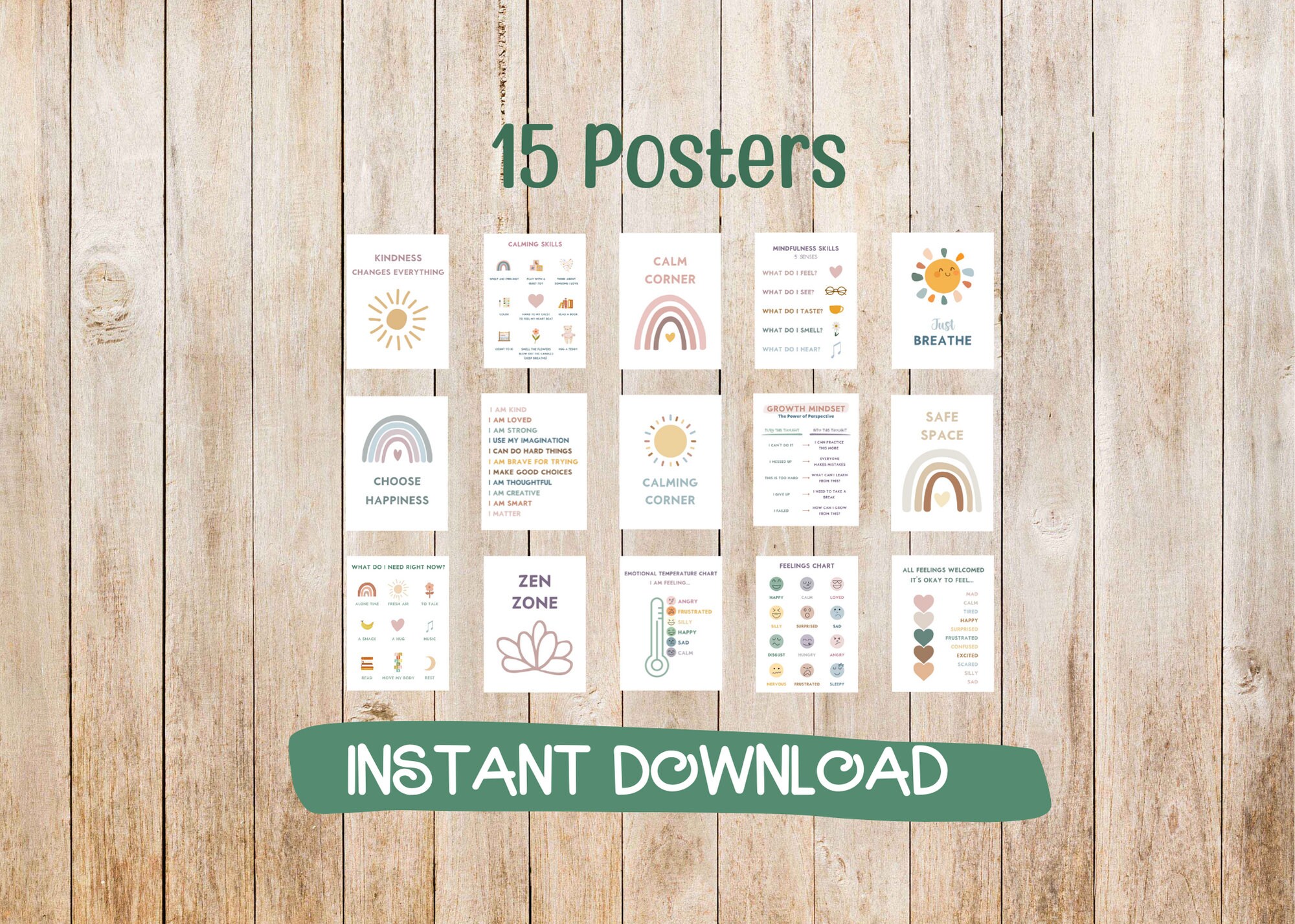 Ultimate Calm Corner Printable Bundle Including 15 Prints for Classroom ...