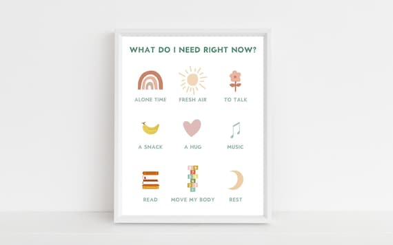 Emotional Needs Awareness Poster Printable Calming - Etsy