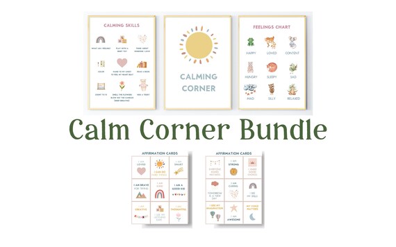 Calm Corner Bundle Feelings Chart Calming Corner Poster | Etsy