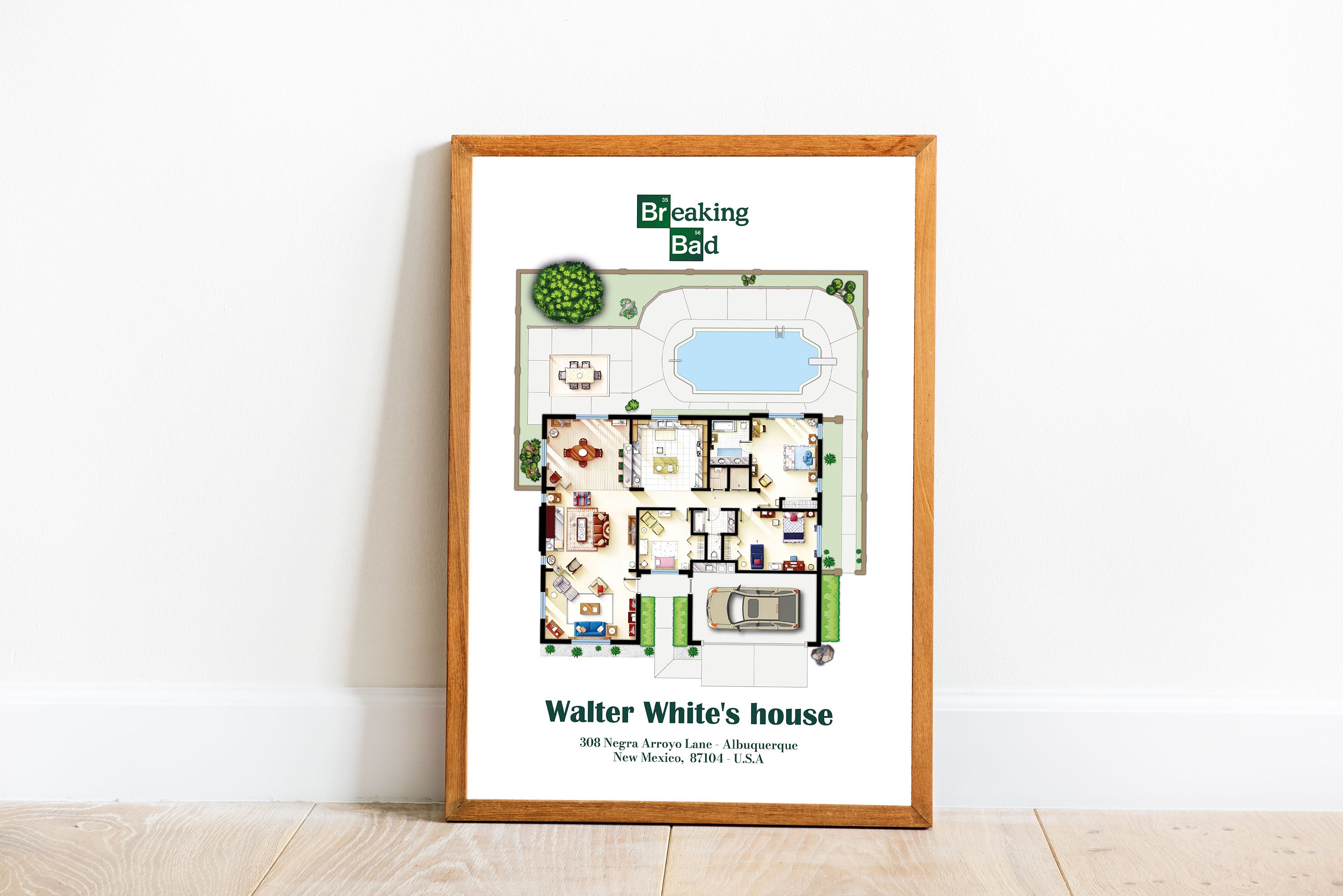 Breaking Bad Floor Plan Wall Art Unique High Quality - Walter White's ...