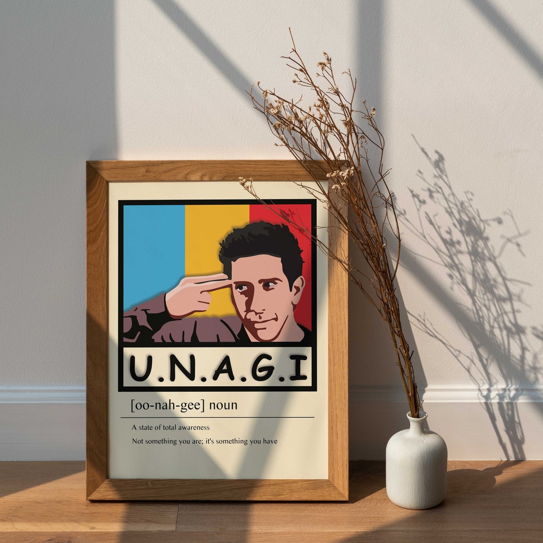 Friends TV Show UNAGI Poster - Ross Geller Art Print (digital Download ...