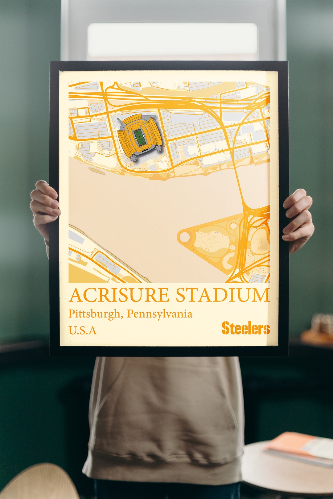 Heinz Field Acrisure Stadium Heinz Field Map Digital Map - Etsy