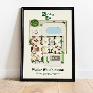 Breaking Bad Floor Plan Wall Art Unique High Quality - Walter White's ...