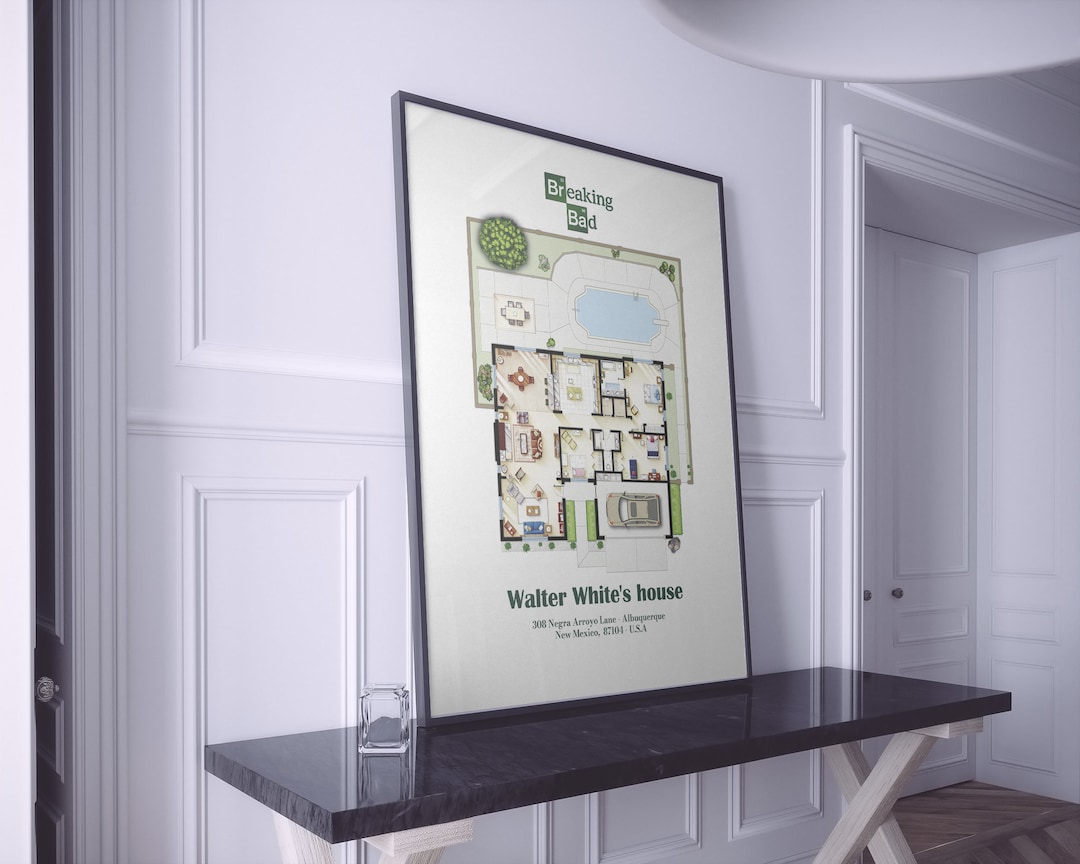 Breaking Bad Floor Plan Wall Art Unique High Quality Walter White's ...