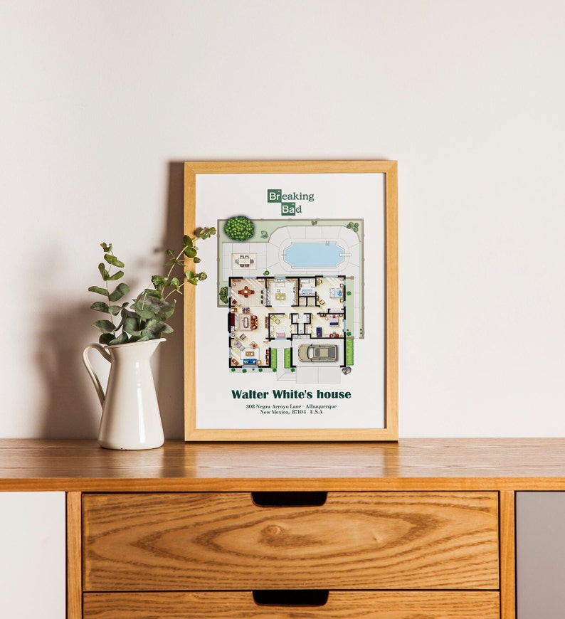 Breaking Bad Floor Plan Wall Art Unique High Quality - Walter White's ...