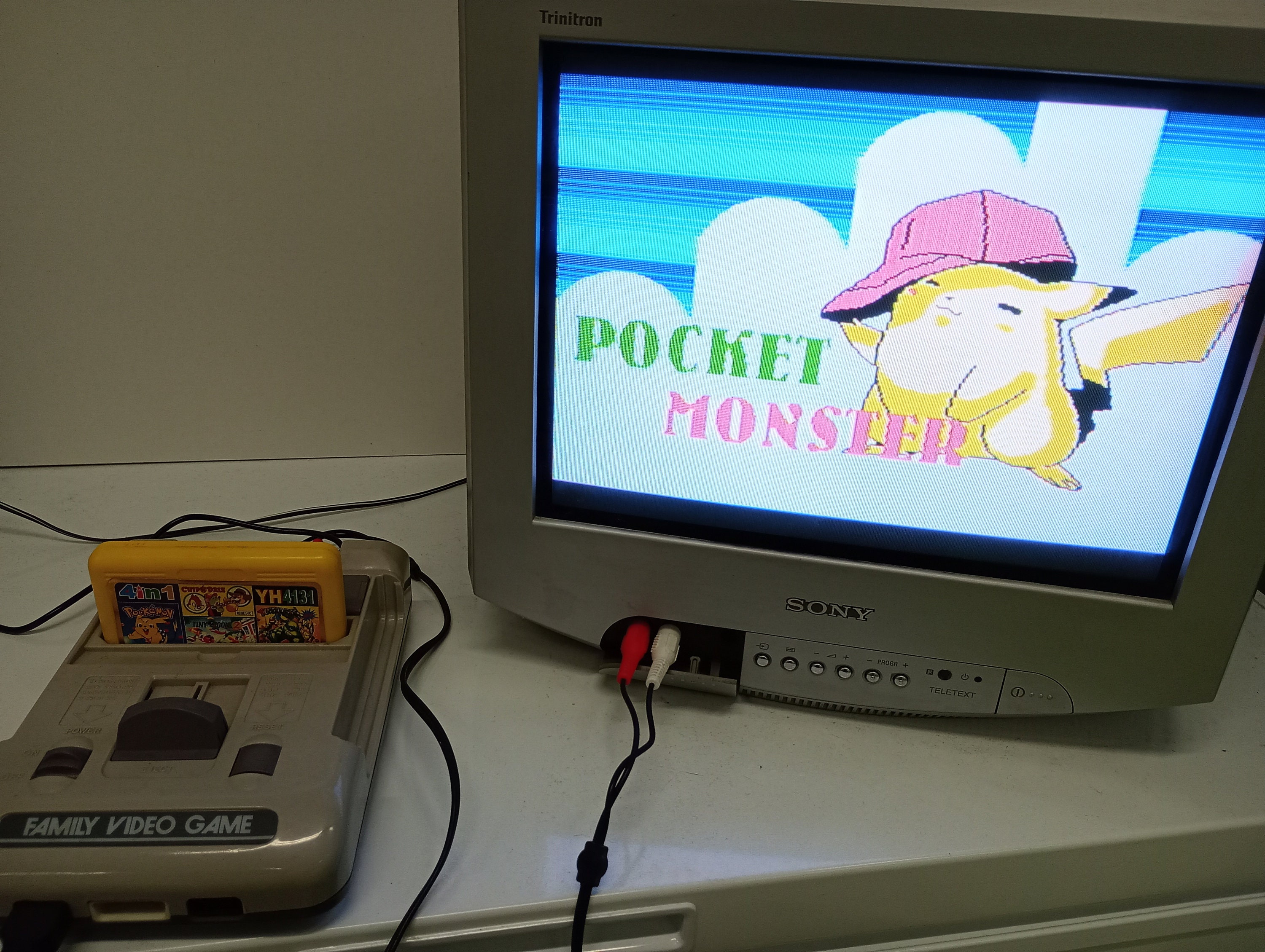 4in1 Pokemon Chip N Dale Turles 4 Tiny Toon 2 90s RARE Famicom Nes Game ...