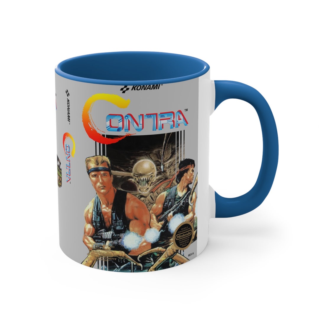 Contra 1 NES 8 Bit Game Box Cover Famicom Accent Coffee Mug, 11oz C1 - Etsy