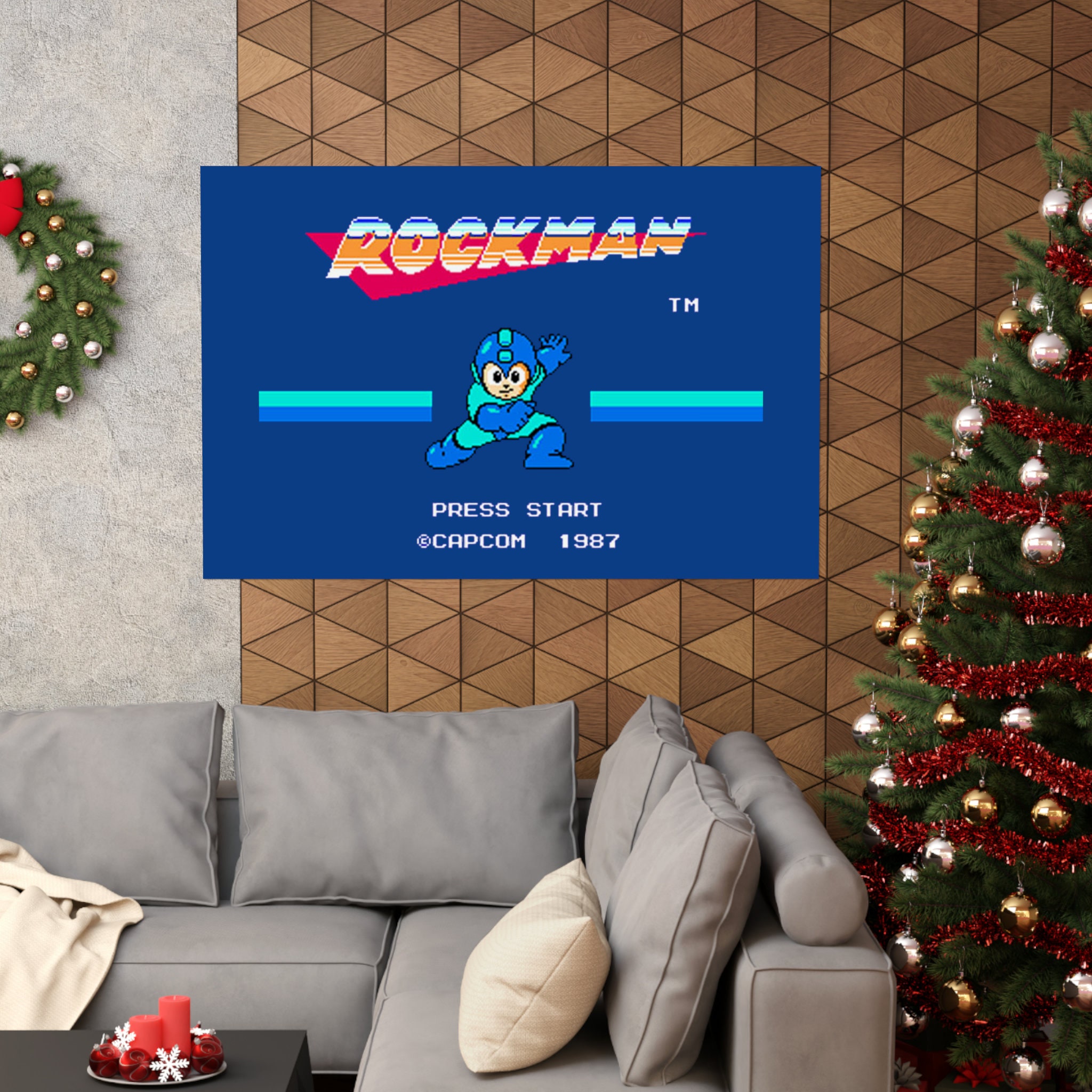 Rockman Megaman Start Screen NES 8 Bit Game Box Cover Famicom Matte ...