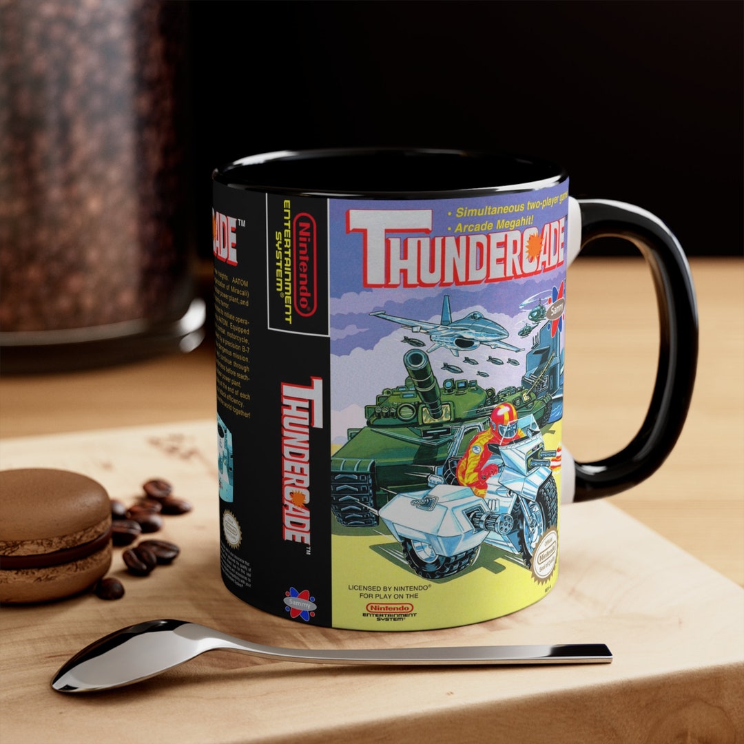 Thundercade NES 8 Bit Game Box Cover Famicom Accent Coffee Mug, 11oz ...