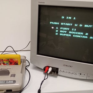 3 in 1 Wolf Special Fighter Tsubasa Contra 90s RARE Famicom Nes Game ...