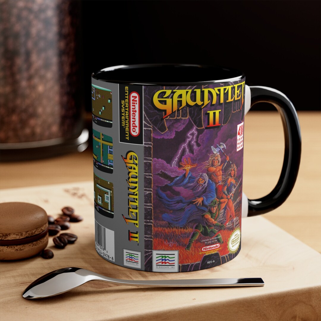 Gauntlet II NES 8 Bit Game Box Cover Famicom Accent Coffee Mug, 11oz ...