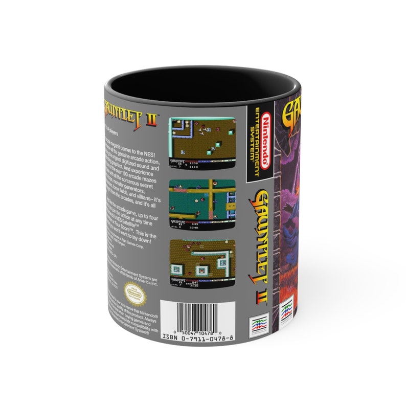 Gauntlet II NES 8 Bit Game Box Cover Famicom Accent Coffee Mug, 11oz ...
