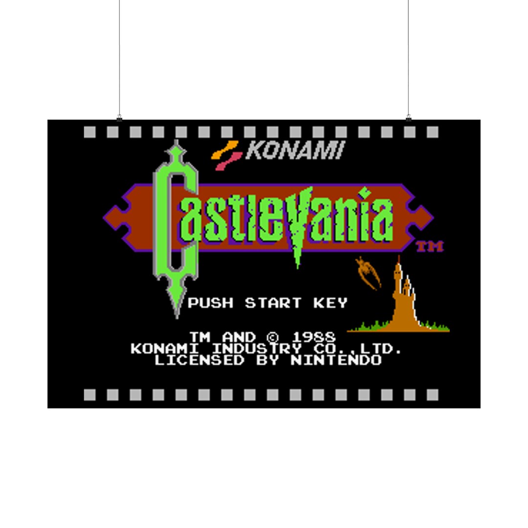 Copy of Castlevania 1 Start Screen NES 8 Bit Game Box Cover Famicom ...
