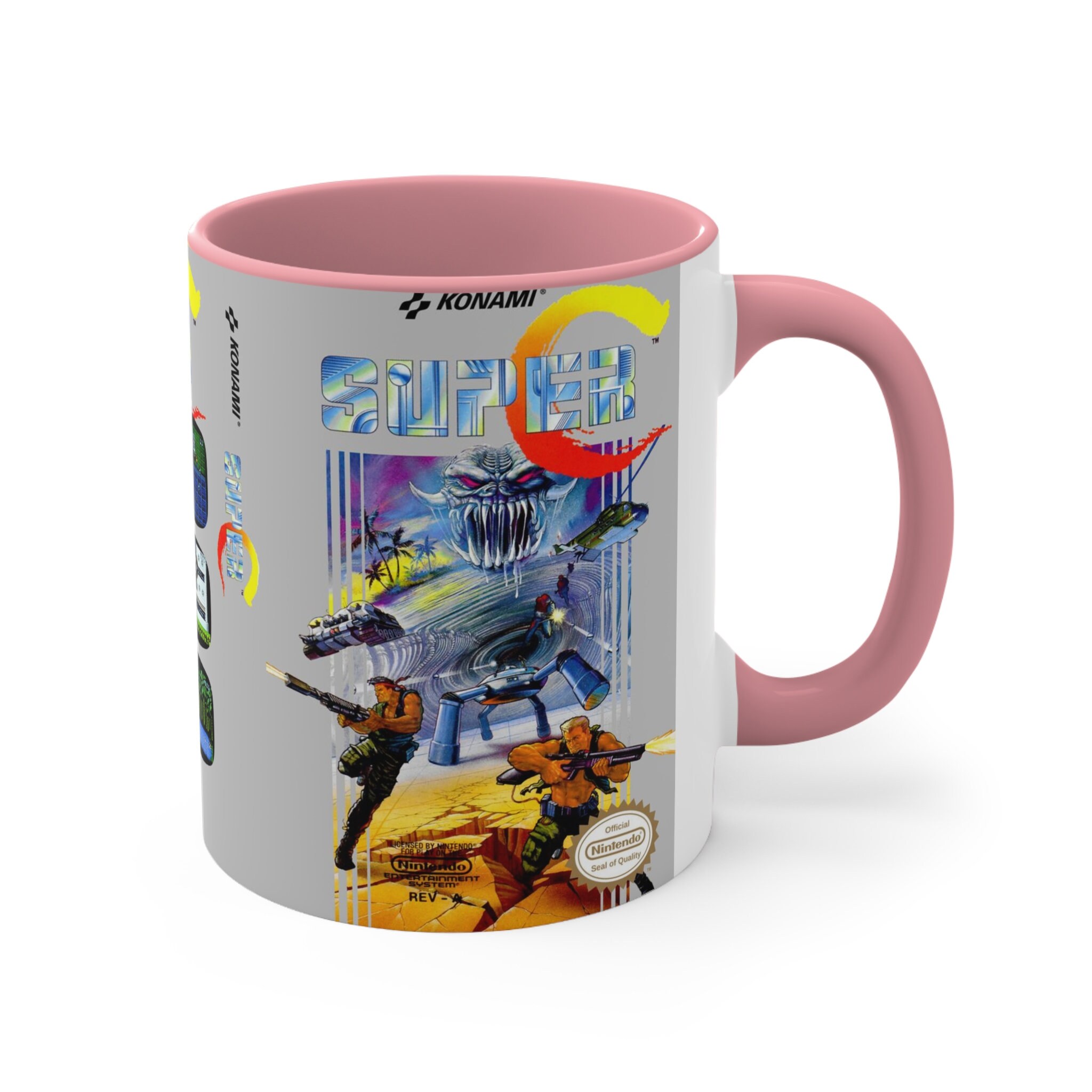 Super Contra Force NES 8 Bit Game Box Cover Famicom Accent Coffee Mug ...