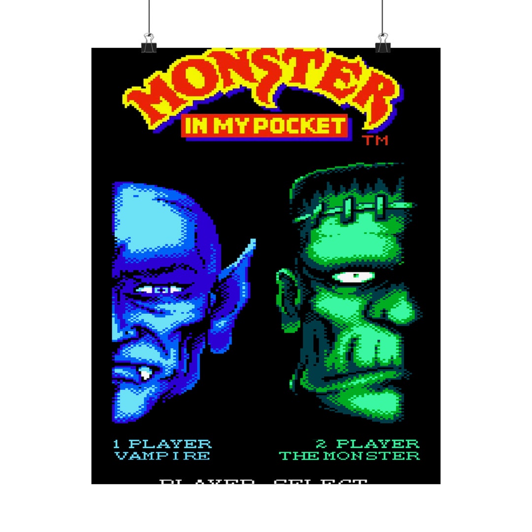 Monster in My Pocket Start Screen Poster NES 8 Bit Game Box Cover ...