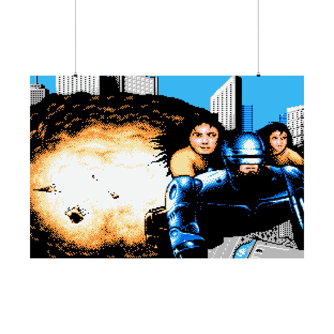 Robocop 3 End Screen NES 8 Bit Game Box Cover Famicom Matte Horizontal ...