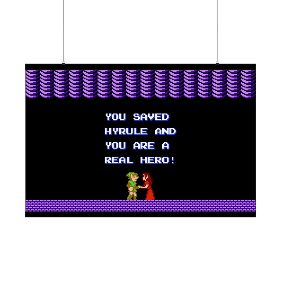 Z E L D a 2 the Adventur of Link Ending Screen NES 8 Bit Game Box Cover ...