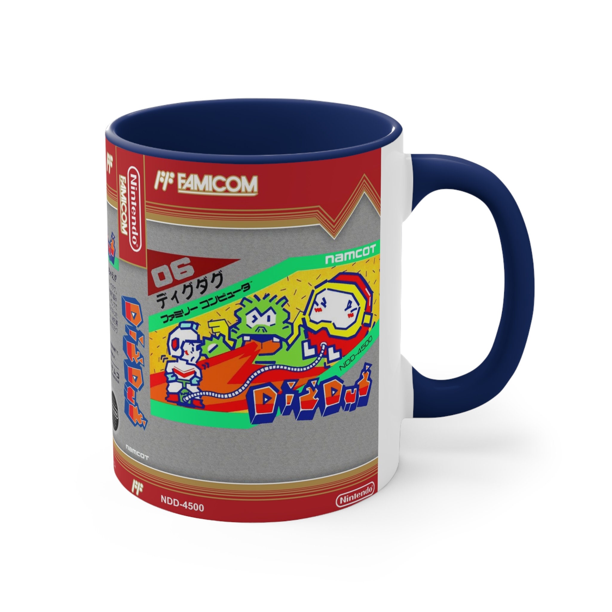 Dig Dug NES 8 Bit Game Box Cover Famicom Accent Coffee Mug - Etsy