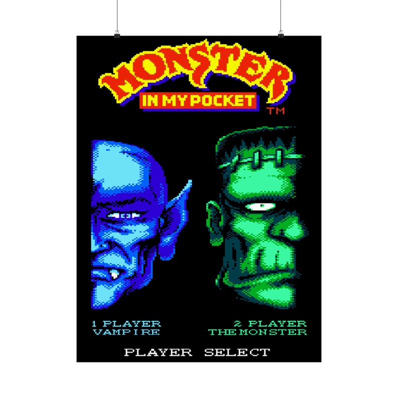 Monster in My Pocket Start Screen Poster NES 8 Bit Game Box Cover ...