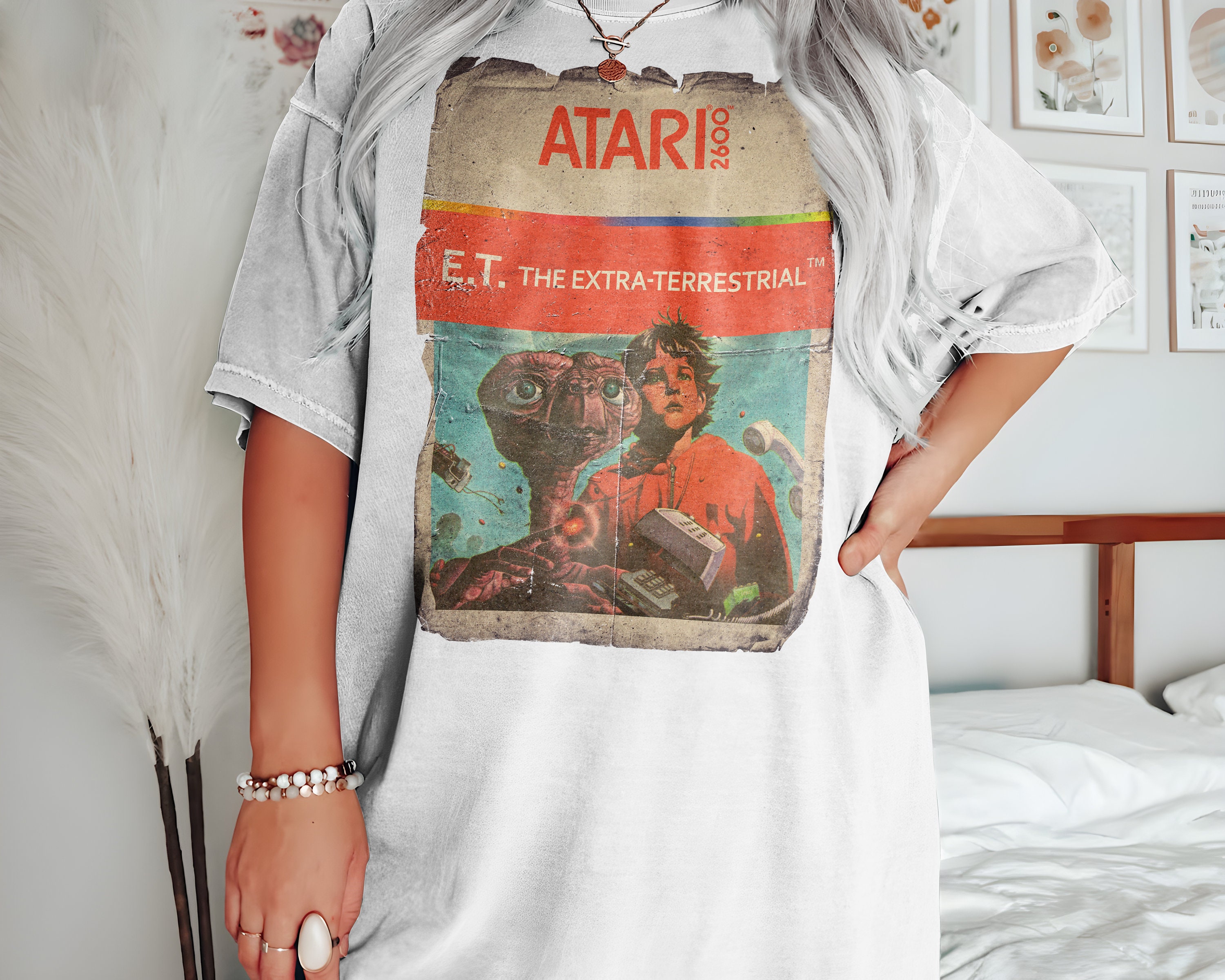 E.T the Extra Terrestrial Atari 2600 Vintage T Shirt 8 Colors Unisex Sizes S 5XL 100 Cotton Cover Art Atari Video Computer System 8 Bit Etsy