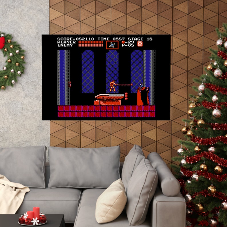 Castlevania 1 Final Boss Dracula Screen NES 8 Bit Game Box Cover ...