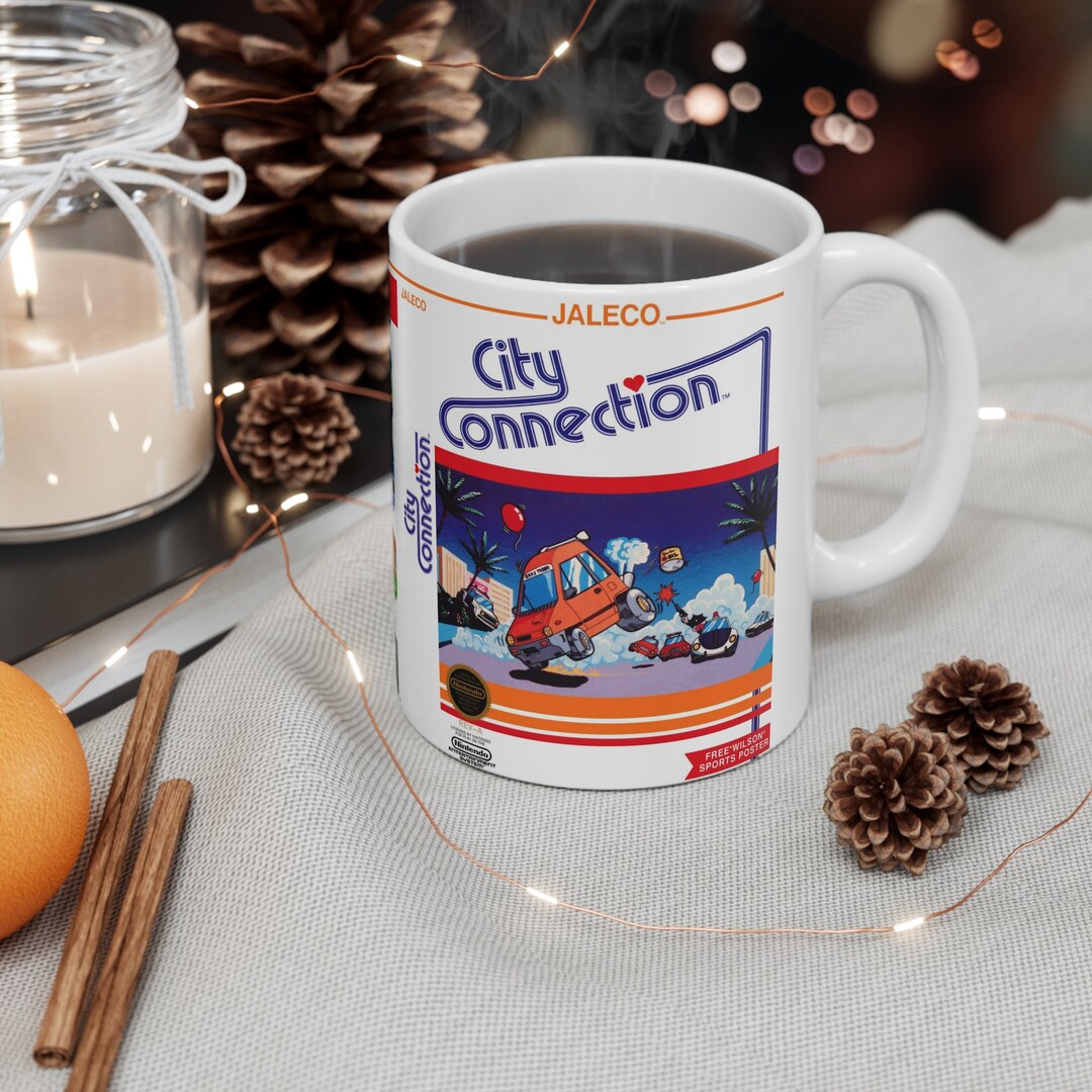 City Connection NES 8 Bit Game Box Cover Famicom Ceramic Mug 11 Oz - Etsy