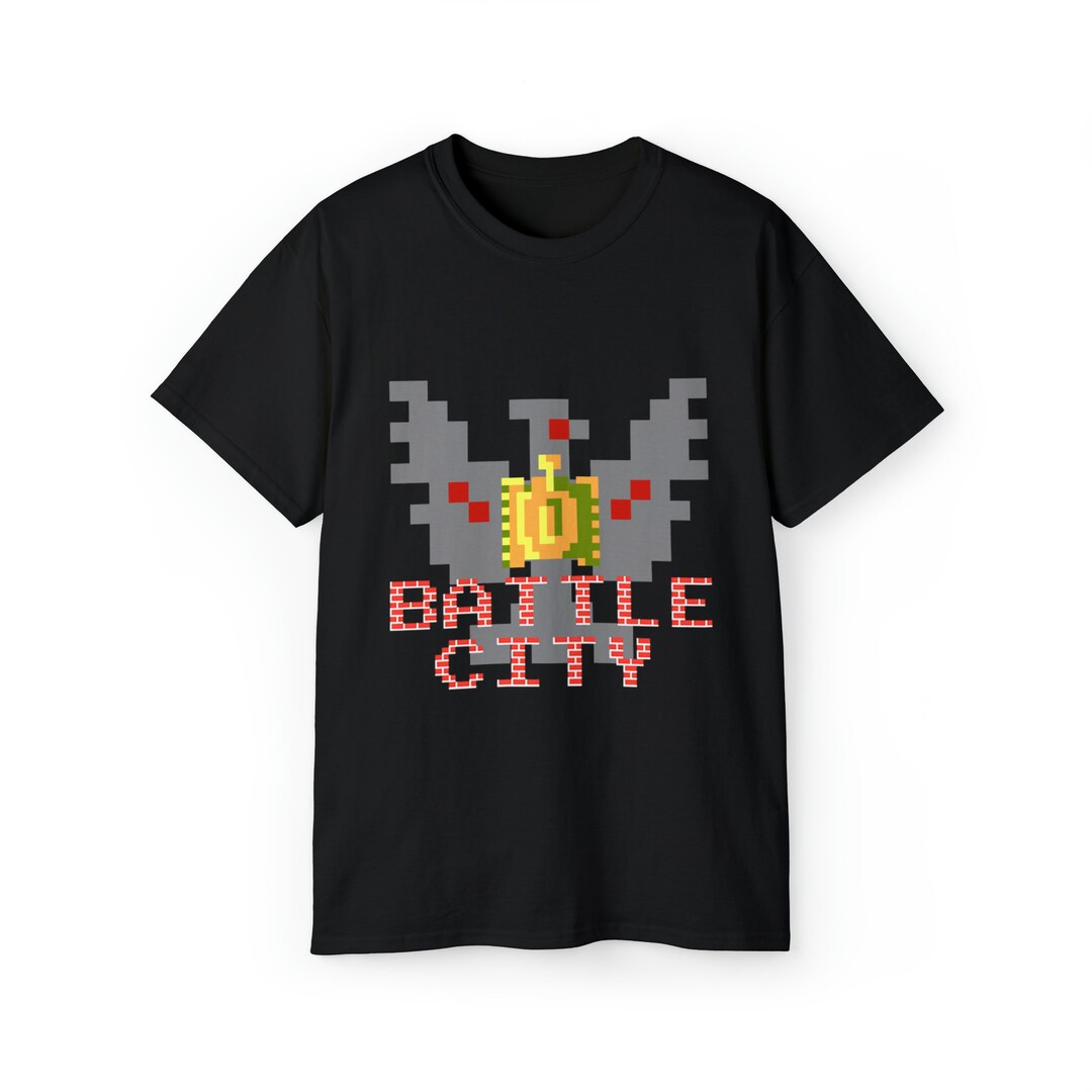 Battle City Eagle Logo NES Famicom Game 8 Bit Stage Screen T Shirt ...